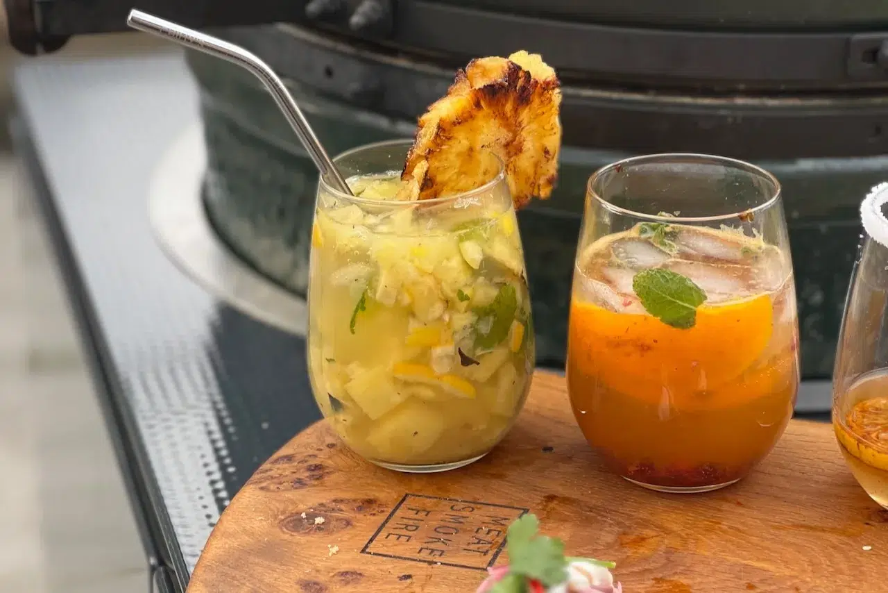 Burnt Pineapple Mocktail - Meat Smoke Fire